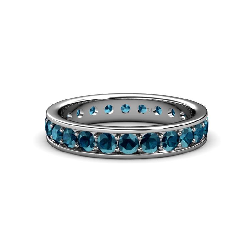 Blue Diamond Womens Eternity Ring Stackable 1.9 ctw* 14K White Gold ...